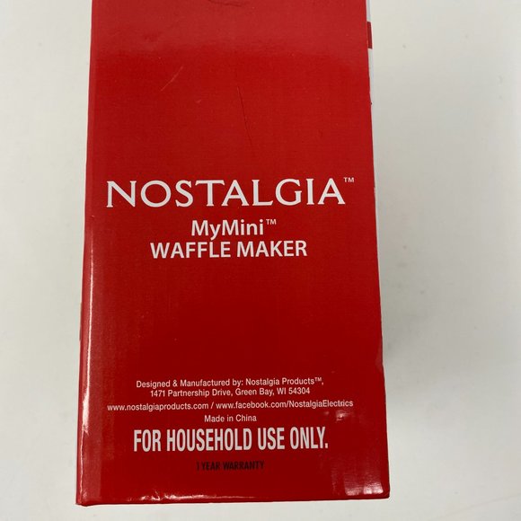 Nostalgia | Kitchen | Nwt Nostalgia Mymini Personal Electric Waffle ...